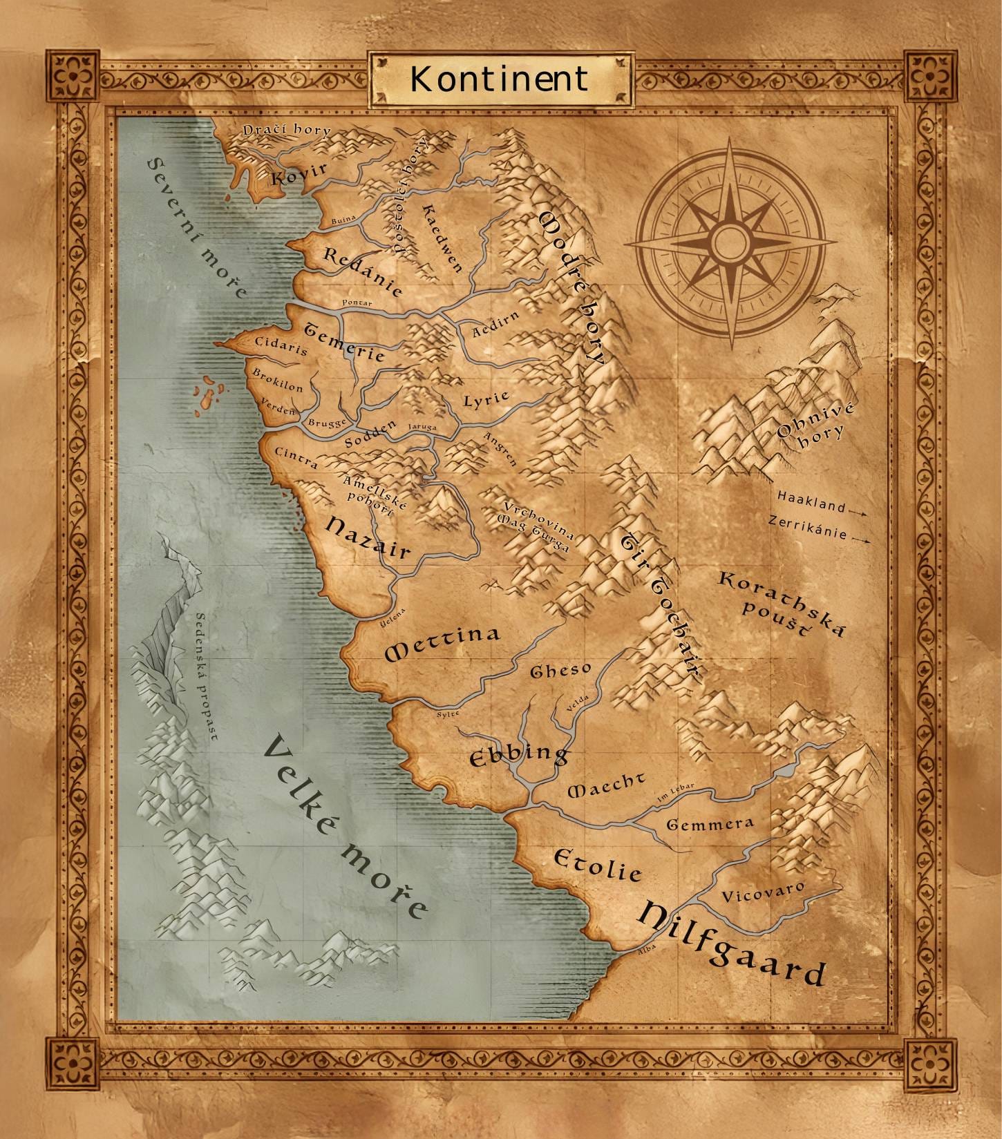 Mapa na plátně Zaklínač: Hra na hrdiny | imago.cz