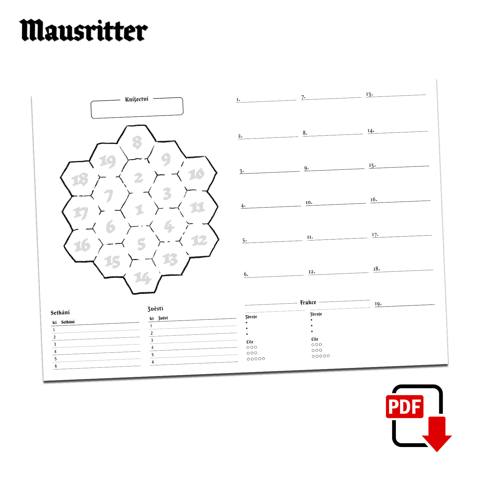 Mausritter - hexcrawl | imago.cz