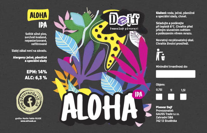 Pivo Dejf Aloha Hazy IPA | imago.cz