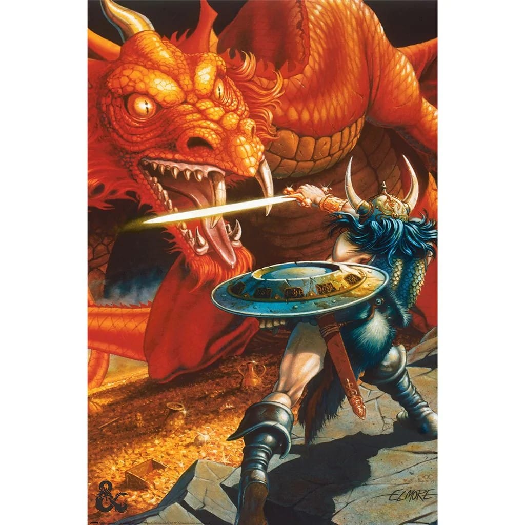 Plakát Dungeons & Dragons - Classic Red Dragon Battle | imago.cz