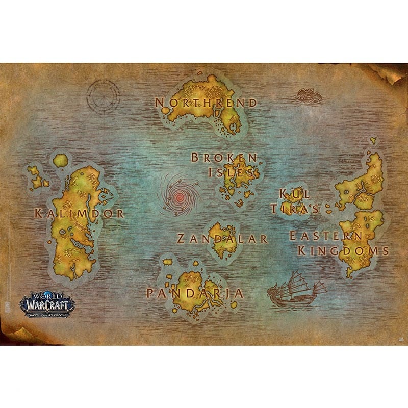 Plakát World of Warcraft - Map | HERNÍCENTRO.cz