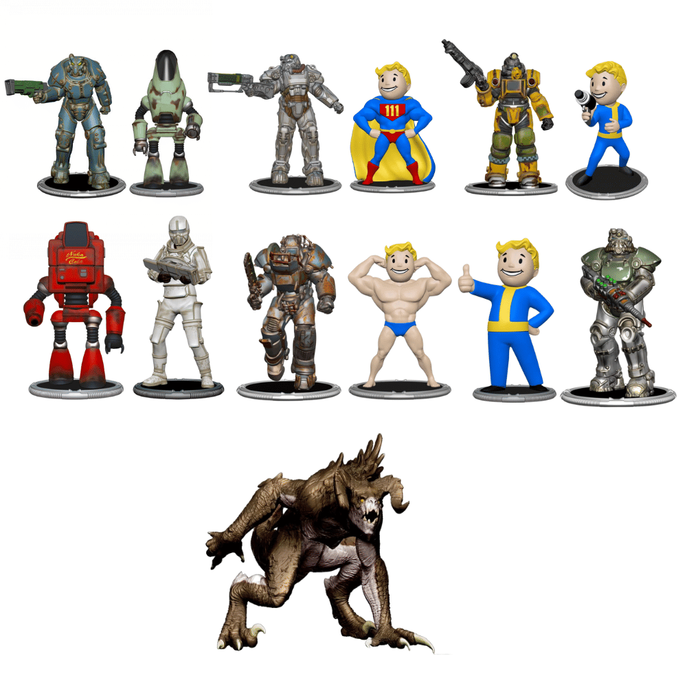 Sada figurek Fallout - Komplet s Deathclaw (12+1 ks) | imago.cz