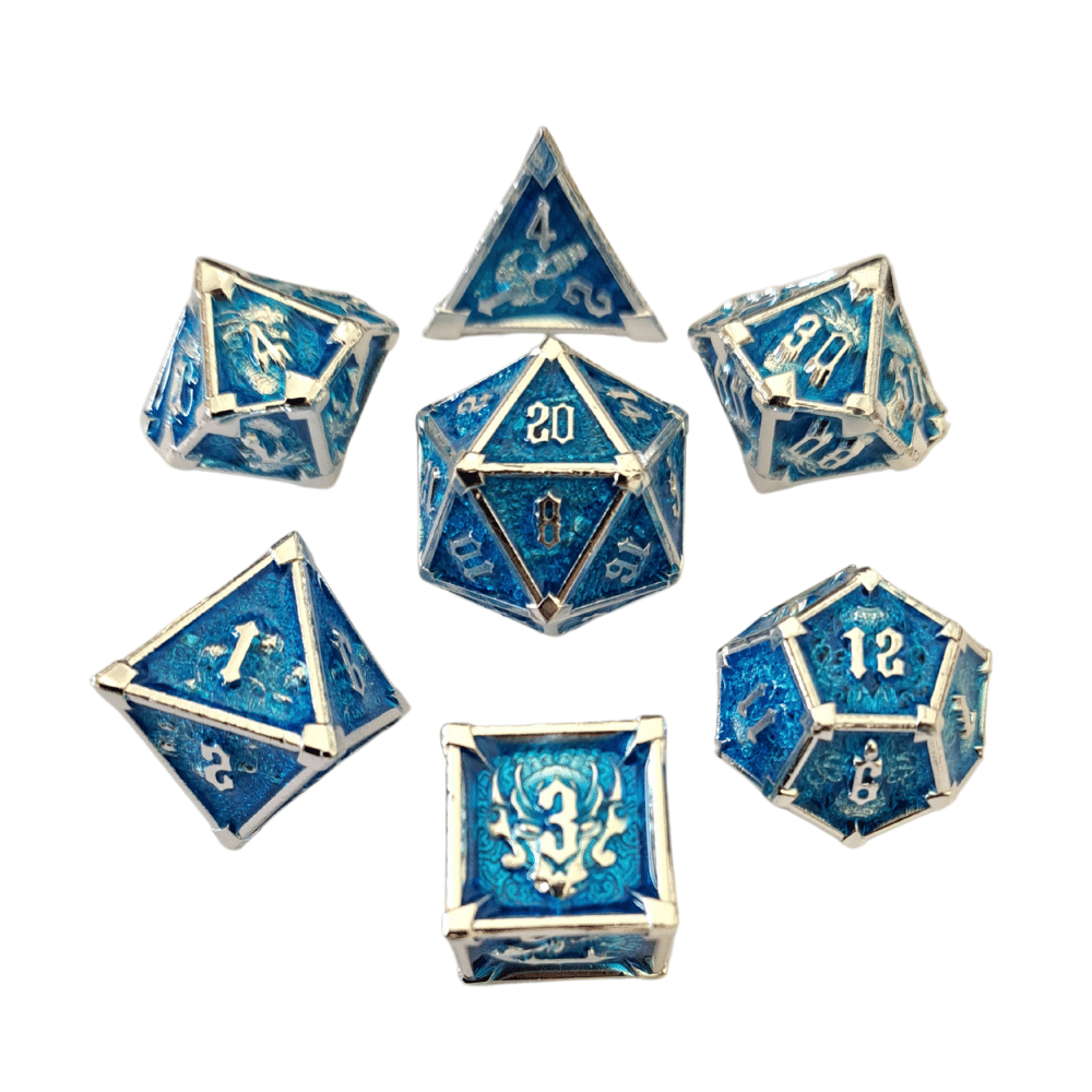 Sada kovových kostek - Azurová monstra | imago.cz